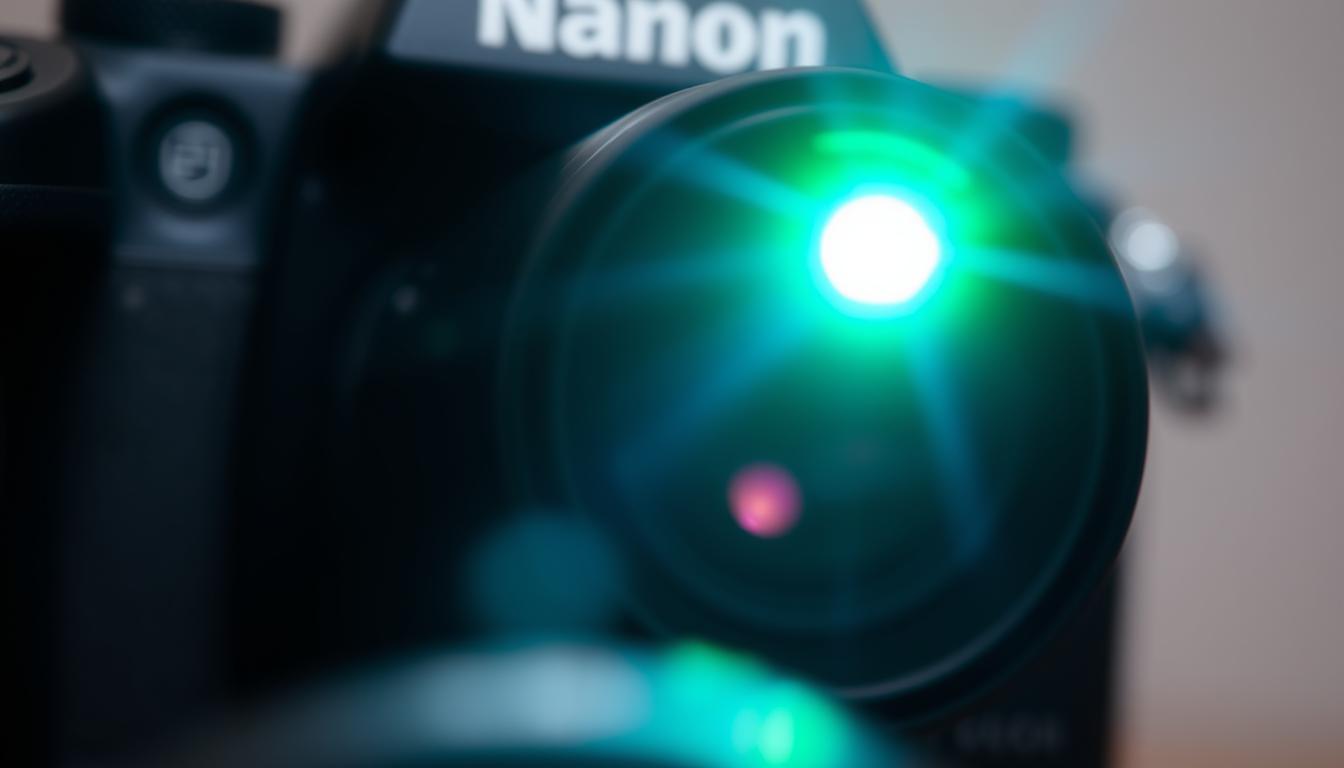 What does a green light on a camera mean?